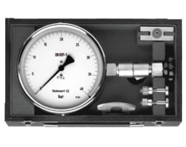 Bourdonrør manometer MAN-F series til tryktest af tanke, rørfittings mm.